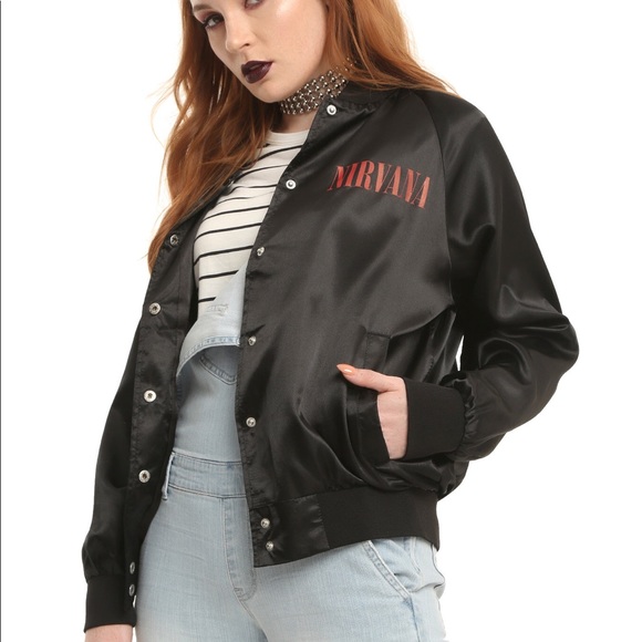 NIRVANA | Jackets & Coats | Nirvana Authentic Official Satin Bomber ...